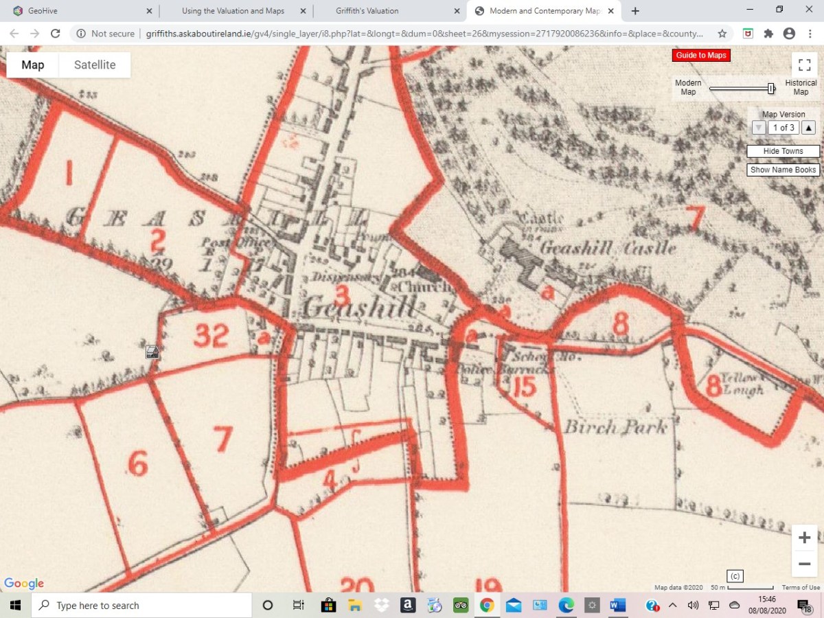 5 Researching Irish history – using historic maps: exploring Geashill ...