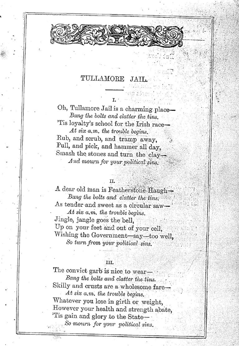 Tullamore Jail moves the muse in T.D. Sullivan. The new annotated ...